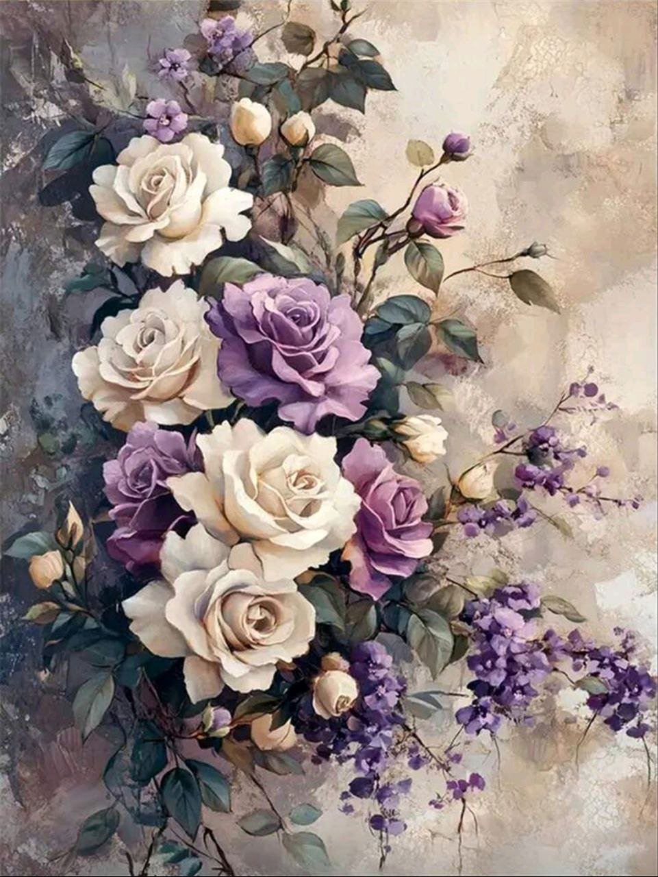 Flowers - DIY Craft Project 30*40 - Diamond Painting in Egypt