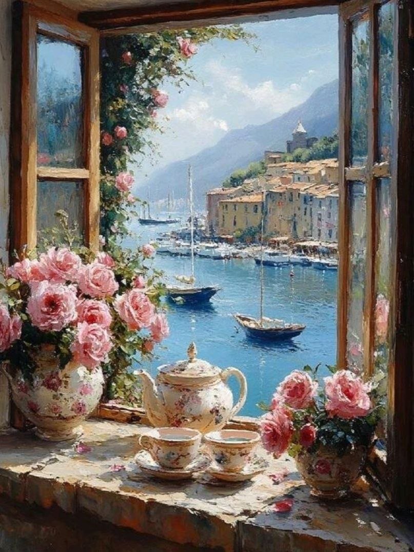 Window View - Diamond Painting in Egypt